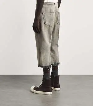 Rick Owens Bolan Cut-off Denim Shorts