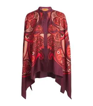 La DoubleJ Silk Foulard Blouse - Red