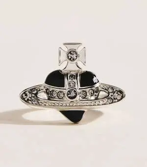VIVIENNE WESTWOOD Sterling Diamante Heart Ring - Silver