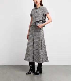 ME+EM Tweed A-line Midi Skirt