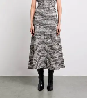 ME+EM Tweed A-line Midi Skirt