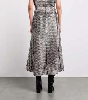 ME+EM Tweed A-line Midi Skirt