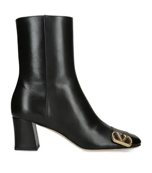 Valentino Garavani Leather Veeside Ankle Boots 60
