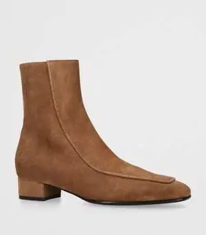 HERBERT LEVINE Suede Shadow Ban Ankle Boots 30