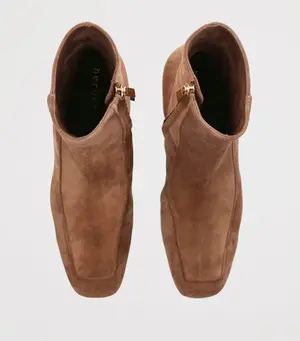HERBERT LEVINE Suede Shadow Ban Ankle Boots 30