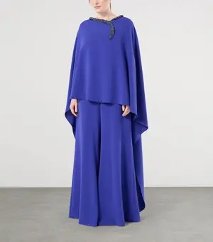 Marina Rinaldi X Tony Ward Embellished-neck Maxi Dress