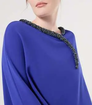 Marina Rinaldi X Tony Ward Embellished-neck Maxi Dress