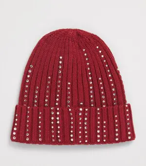 Monnalisa Embellished Knit Beanie