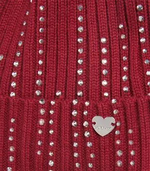 Monnalisa Embellished Knit Beanie