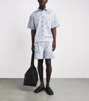 DOMREBEL Sketchy Short-sleeve Shirt - Blue