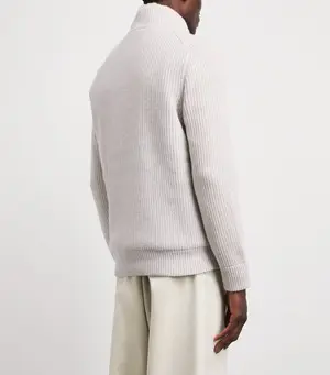 N.peal Cashmere Reversible Quarter-zip Sweater