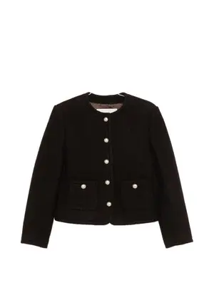 DUNST Wool Tweed Jacket - Brown
