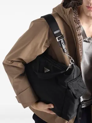 Prada Explore Re-nylon And Leather Shoulder Bag
