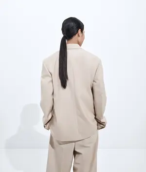 Bottega Veneta Wool And Cotton Jacket - Beige/light Blue