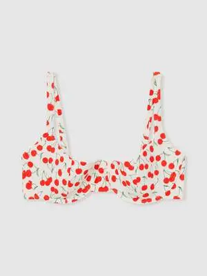 Good American Balconette Bikini Top - Cherry
