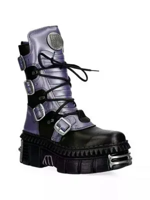 NEW ROCK X Attack On Titan Buckled Platform Biker Boots