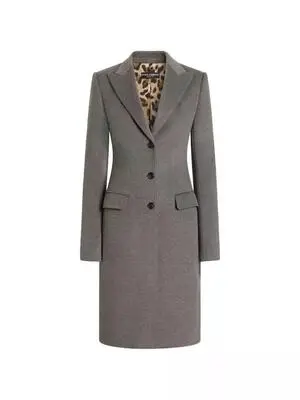 Dolce & Gabbana Single-breasted Wool Coat - Grey