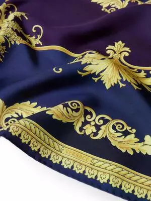 Versace Printed Silk Twill Scarf 90 Cm
