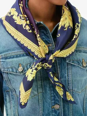 Versace Printed Silk Twill Scarf 90 Cm