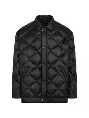 Prada Technical Fabric Down Coat - Black