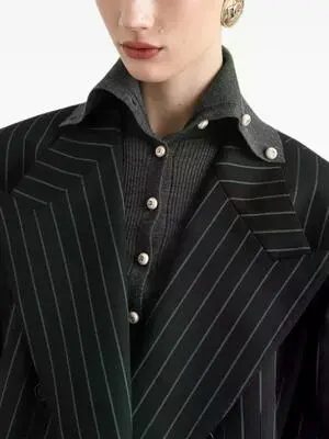 Dolce & Gabbana Double-breasted Jacket In Pinstripe Wool