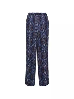 Cara Cara Girona Metallic-print Trousers - Blue