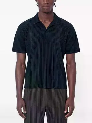 Issey Miyake Plissé-effect T-shirt - Black