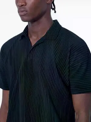 Issey Miyake Plissé-effect T-shirt - Black