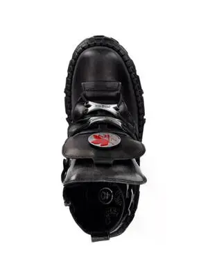 NEW ROCK Wall Buckle-strap Platform Boots