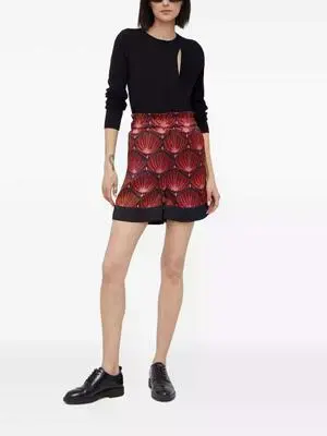Sisley Ruffled Patterned Shorts