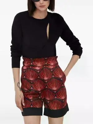 Sisley Ruffled Patterned Shorts