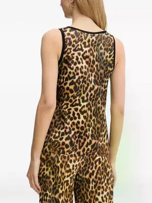 SILVIAN HEACH Animal Print Trimmed Top