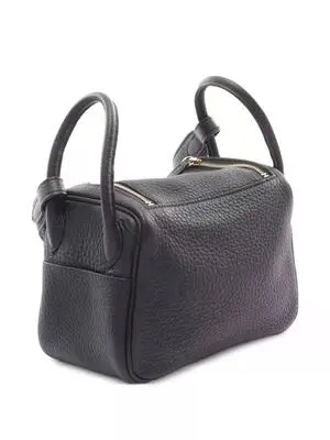 Hermès Clemence Leather Mini Lindy Tote Bag - Black