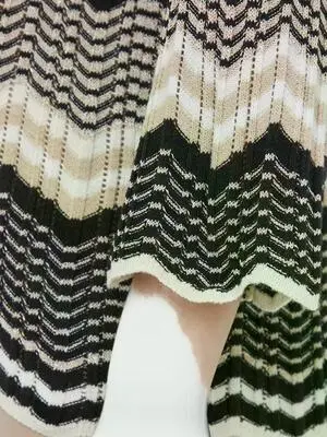 Sisley Long-sleeve Chevron-pattern Sweater
