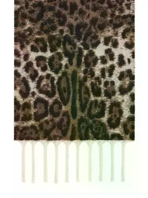 Dolce & Gabbana Leopard-jacquard Wool Stole