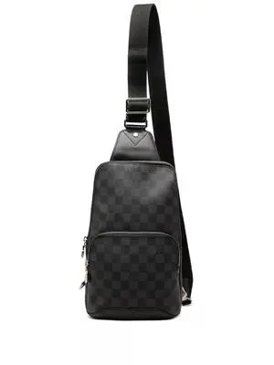 LOUIS VUITTON 2018 Damier Graphite Avenue Sling Crossbody Bag - Black