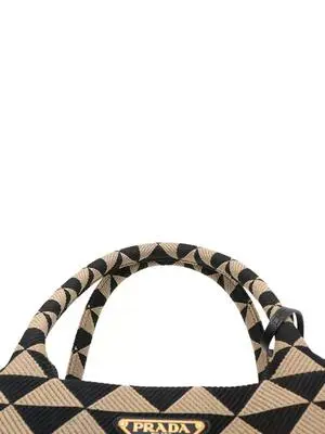 Prada 2013-2026 Large Triangolo Jacquard Symbole Tote Bag