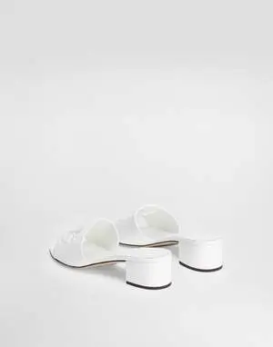 Dolce & Gabbana Calfskin Mules - White