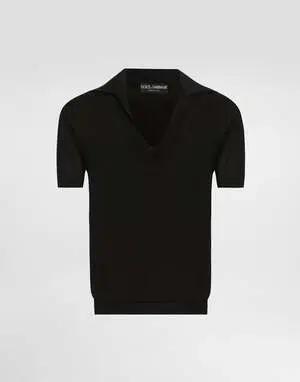 Dolce & Gabbana Cashmere Polo Pullover Sweater
