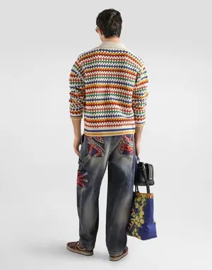 Dolce & Gabbana Crochet Bomber Jacket