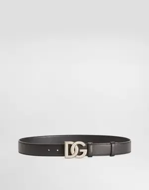 Dolce & Gabbana Alpine Calfskin Belt Belts - Black