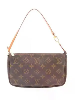 LOUIS VUITTON 2000 Monogram Pochette Accessoires Shoulder Bag - Brown
