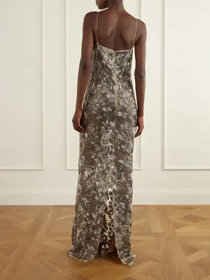 ILKYAZ OZEL Isis Embellished Organza Maxi Dress