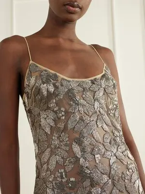 ILKYAZ OZEL Isis Embellished Organza Maxi Dress