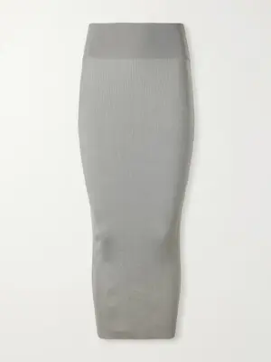 Stella McCartney Metallic Crepe Maxi Skirt - Silver