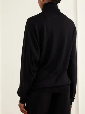 Magda Butrym Gathered Wool Turtleneck Sweater