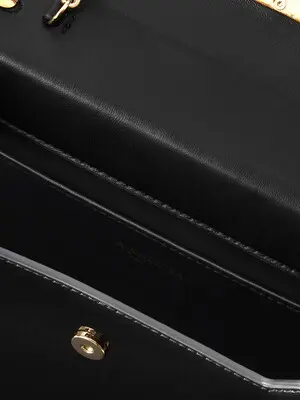 AQUAZZURA Alex Patent-leather Clutch - Black