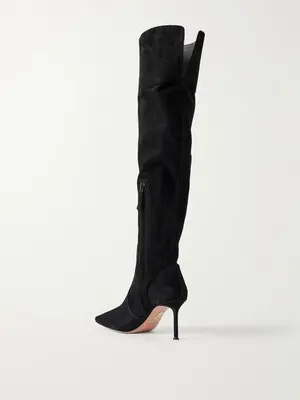 AQUAZZURA Vespera 75 Suede Boots