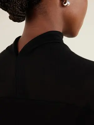 Victoria Beckham Gathered Stretch-jersey Blouse