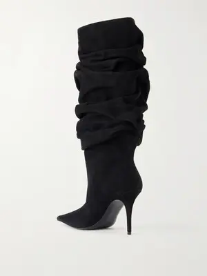 Amina Muaddi Anok 90 Suede Boots